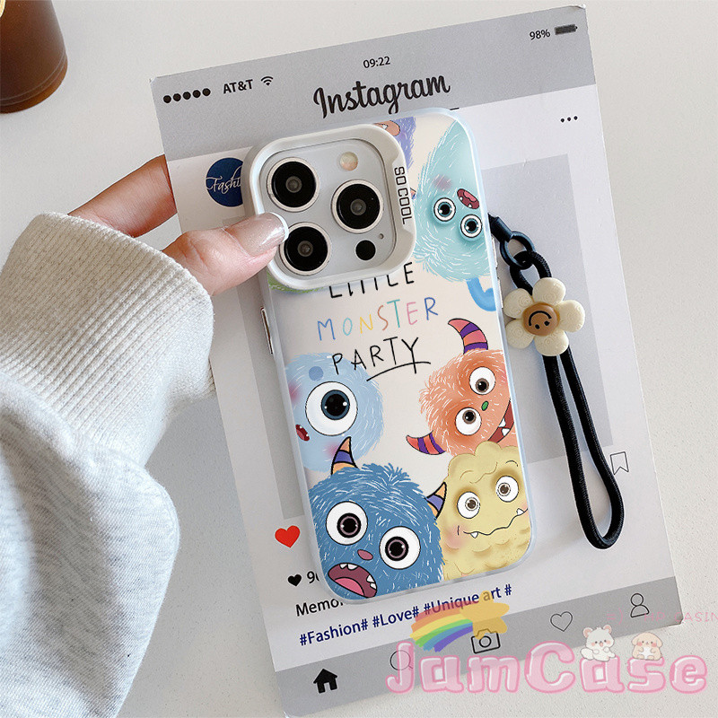 Jual 【Jam Case】case iPhone 11 Monster Manis dengan Garis Tangan Bunga ...