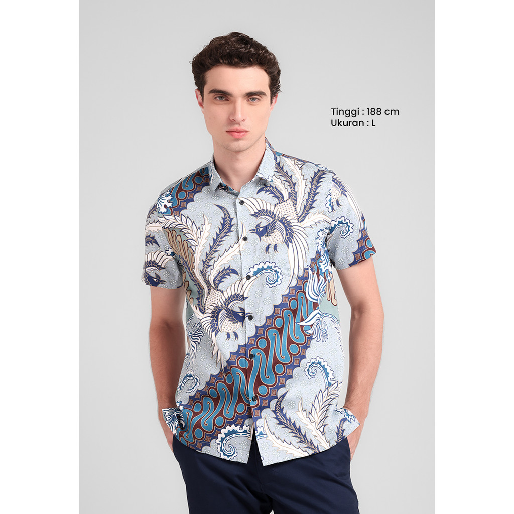 Jual MANZONE - Kemeja Batik Lengan Pendek Pria Pandarka 03 Modern Fit ...