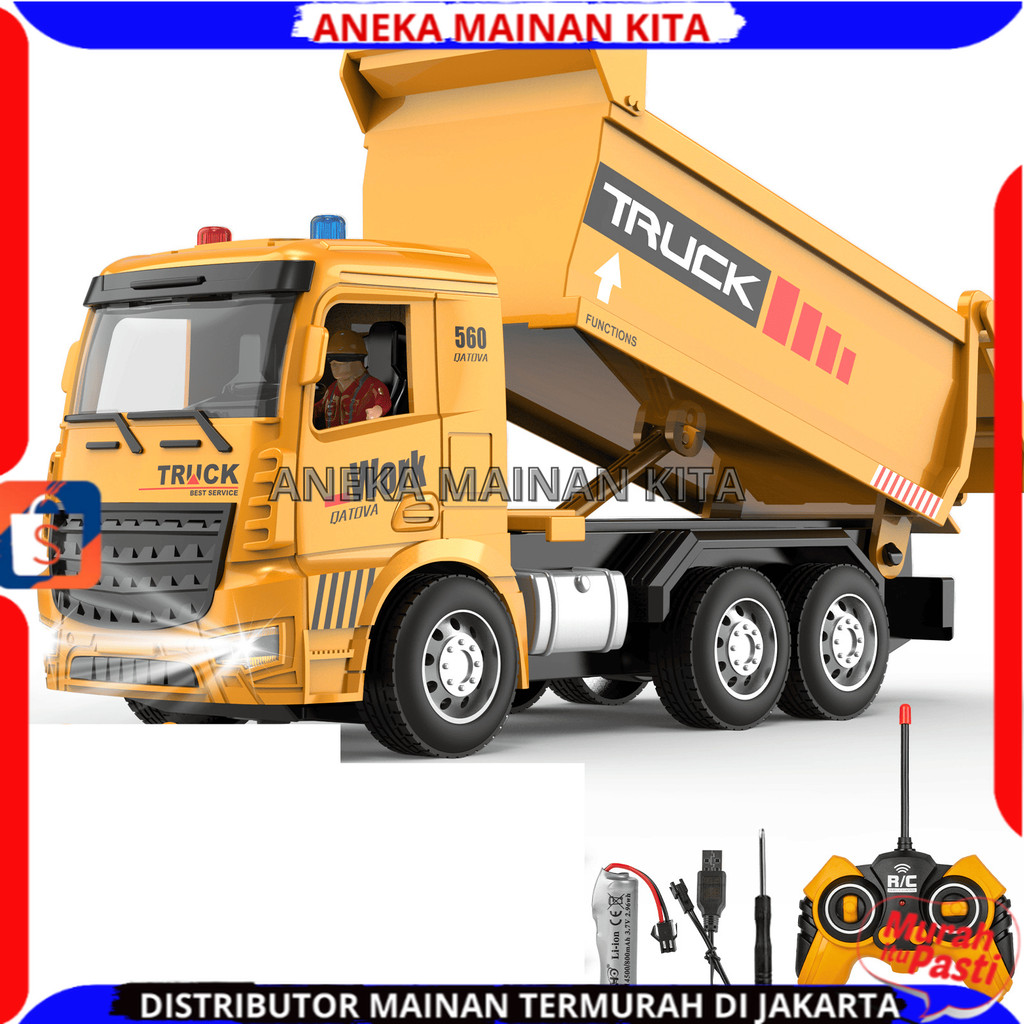 Jual Mainan Anak RC Dump Truck Konstruksi Molen Super Dump Truk Remote ...