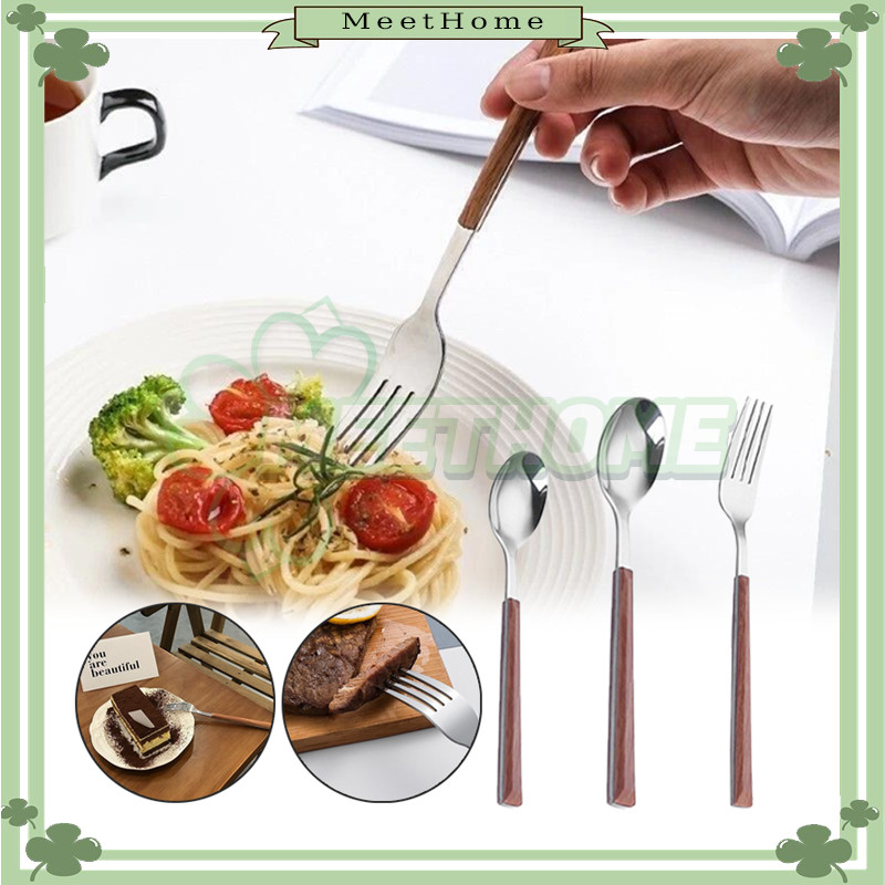 Jual Sendok Makan Tebal Sendok Garpu Stainless Steel Sendok Korea Set ...