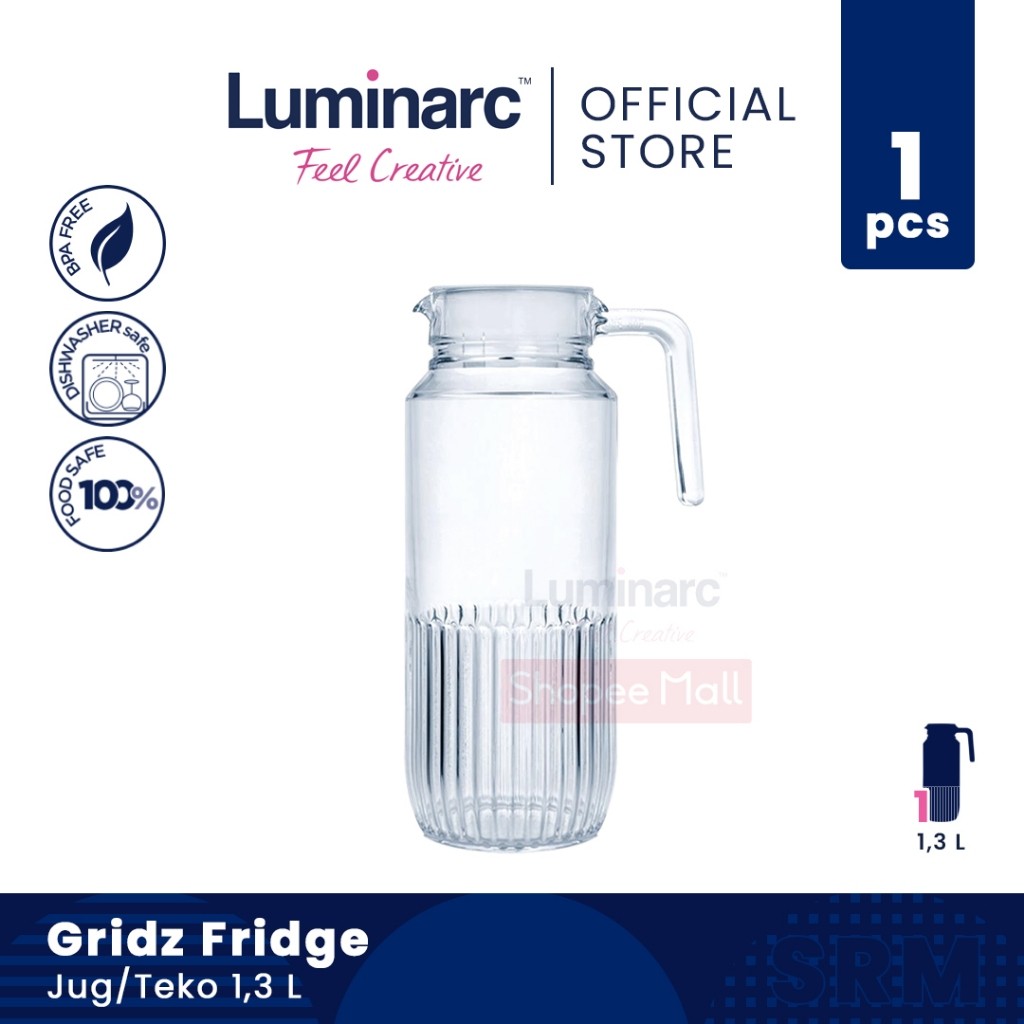 Jual LUMINARC Teko/Jug Gridz Fridge 1,3L - 1pcs | Shopee Indonesia