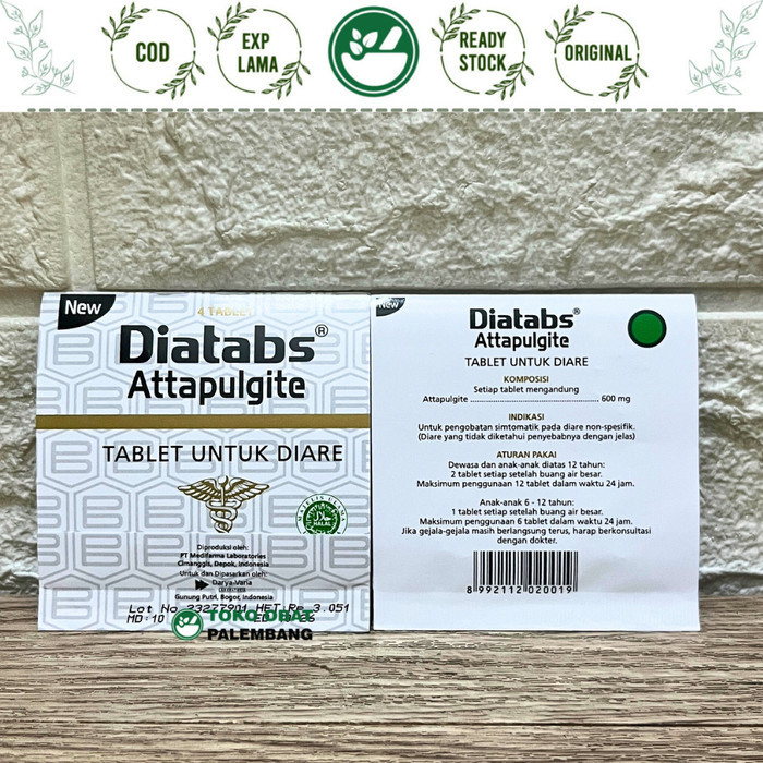 Jual DIATABS ACTIVATED ATTAPULGITE TABLET DIARE 4 TABLET MURAH | Shopee ...