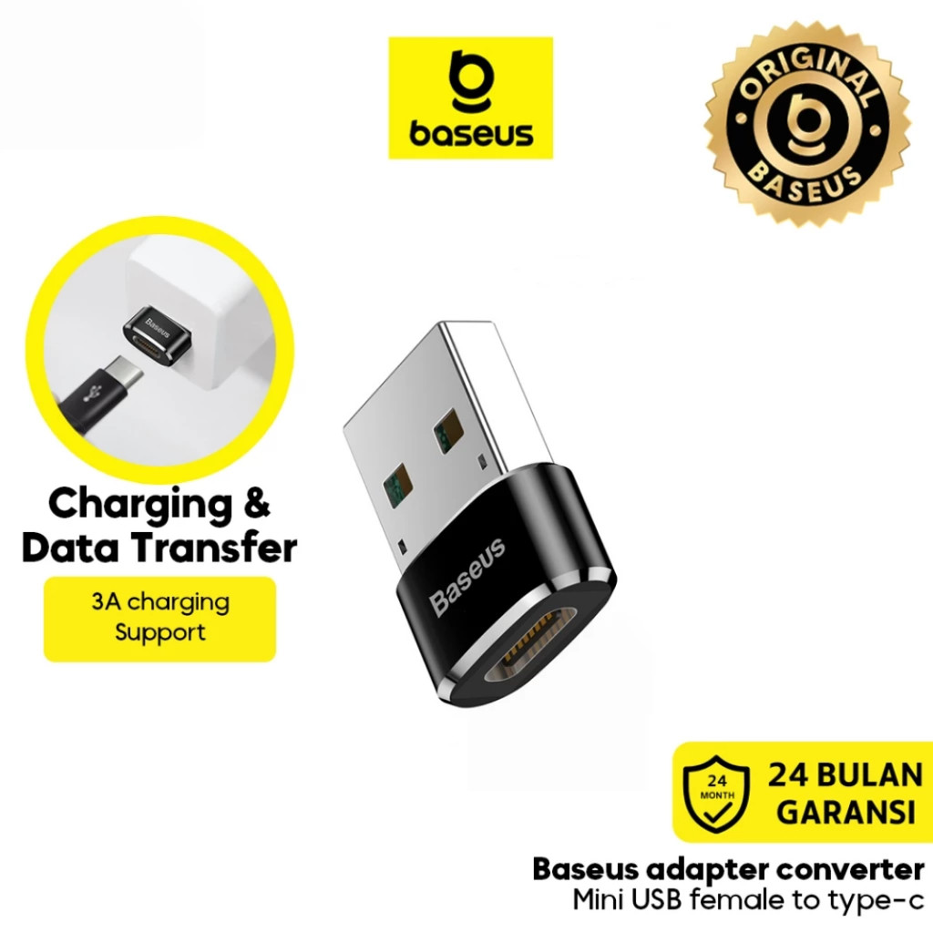 Jual BASEUS Otg usb Hub Mini Type-C Female to Usb Male Adapter ...