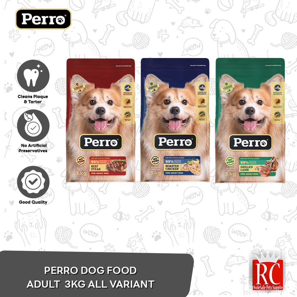 Jual Perro Dry Dog Food Adult Puppy Makanan Anjing 3kg | Shopee Indonesia