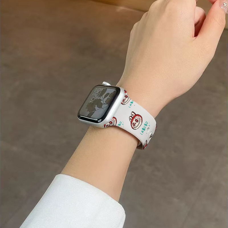 Jual Tali Strap Gelang Soft Silikon Labubu bergaya Untuk iWatch Apple ...