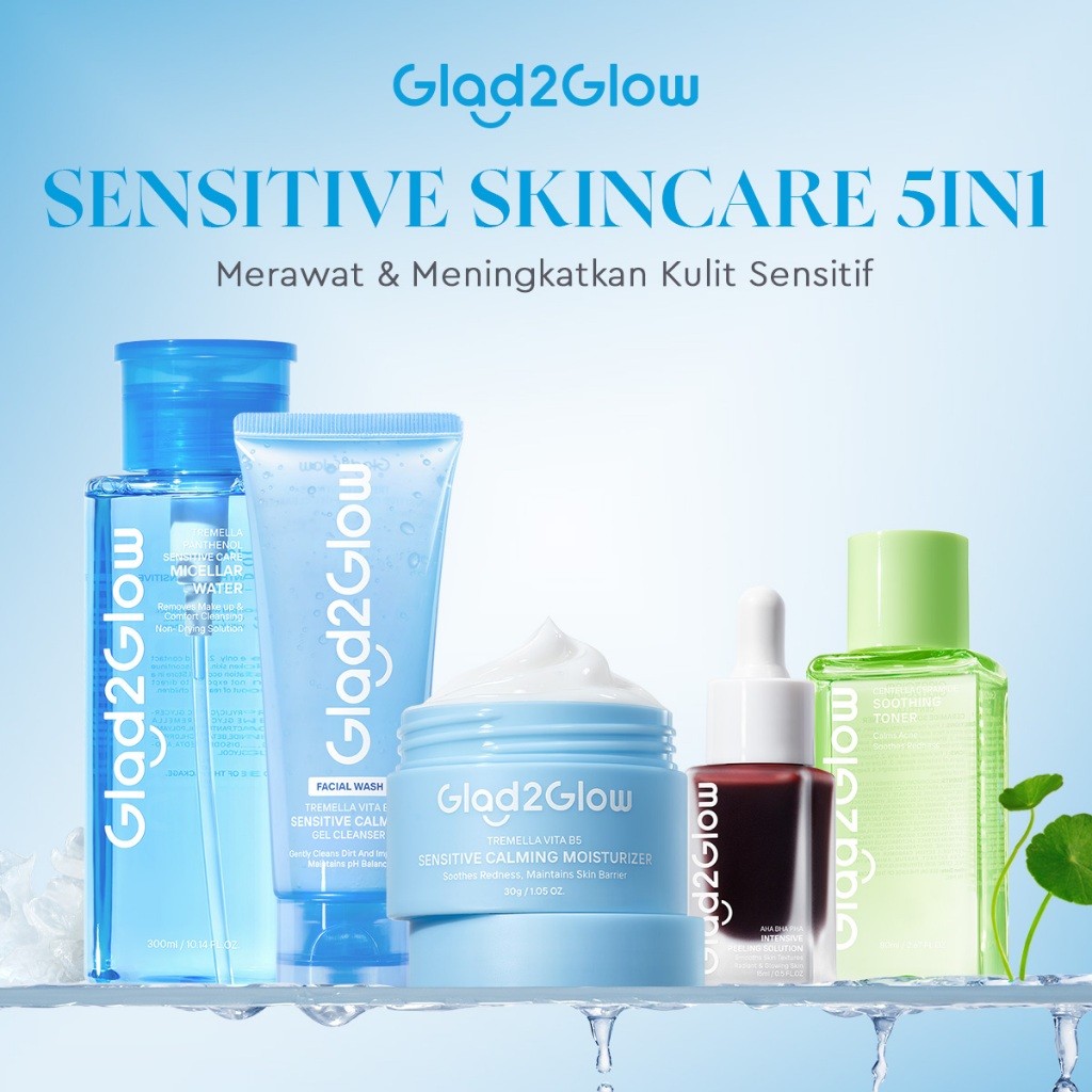 Jual [100%ORI]SENSITIVE SET-Glad2Glow Bundle all in 1 - 2/3/4/5 PCS ...