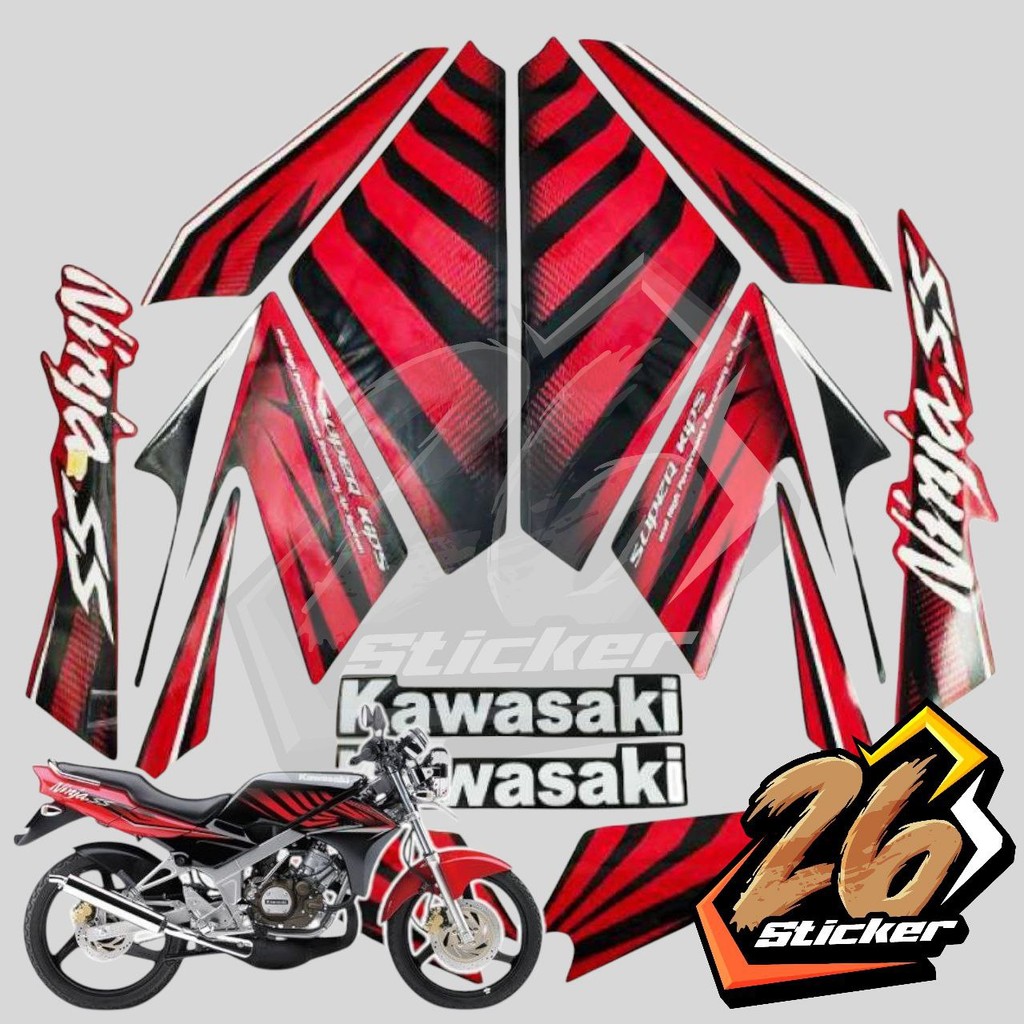 Jual STICKER STIKER POLET LIS STRIPING MOTOR FULL BODY KAWASAKI NINJA ...