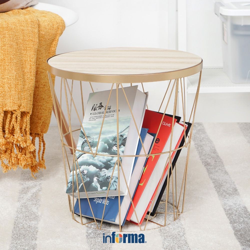 Jual Informa Topaz Meja Tamu Dengan Penyimpanan - Gold Coffee Table ...