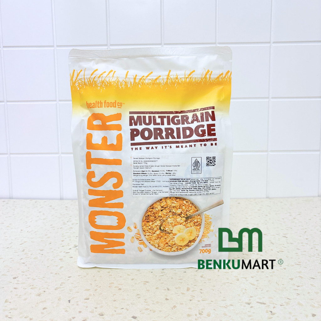 Jual Monster MULTIGRAIN PORRIDGE Muesli 700 g | Healthy Food Co | Low ...
