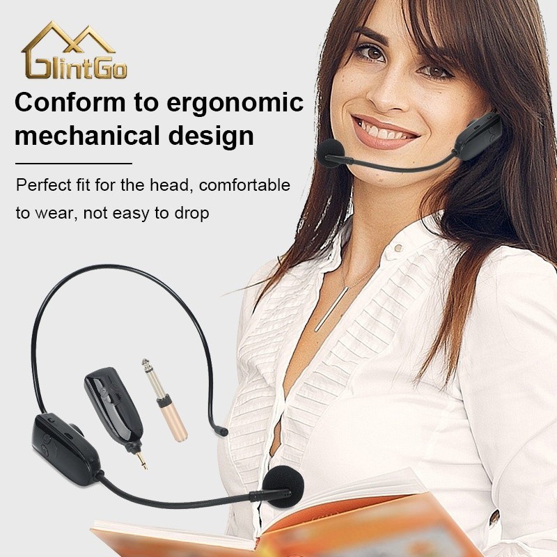 Jual Wireless UHF Call Center Mic 2.4GHz HX-W002 Mic Presentasi / Azan ...