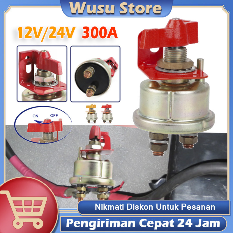 Jual Sakelar Baterai Mobil Truk Universal 12V-24V 300A Relay Isolator ...