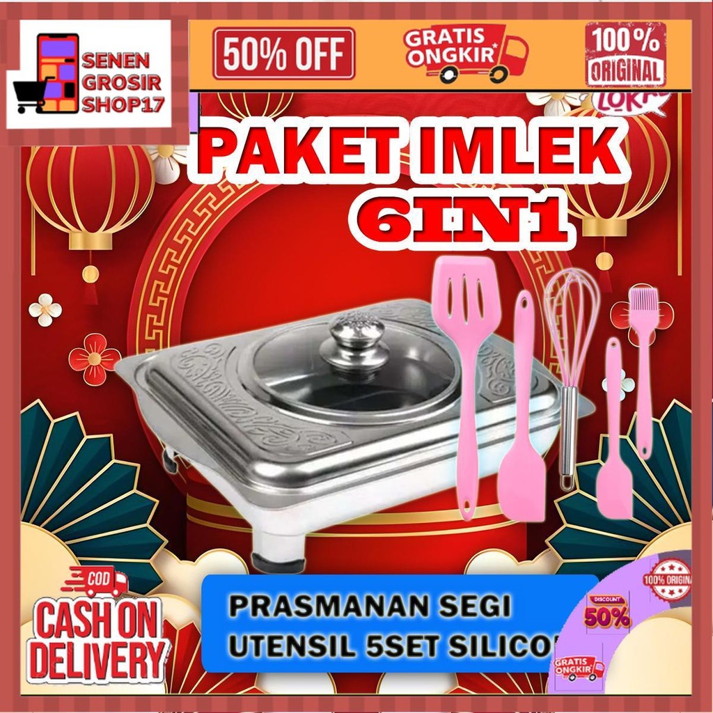 Jual SN COD PAKET 5IN1 PRASMANAN & UTENSIL 5SET Silikon Panci Set ...
