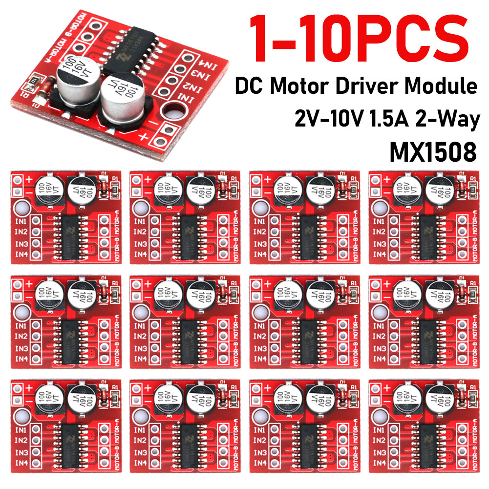 Jual 1-10PCS MX1508 DC Motor Driver Module 2V-10V 1.5A 2-Way Reversing PWM Speed Dual H Bridge ...