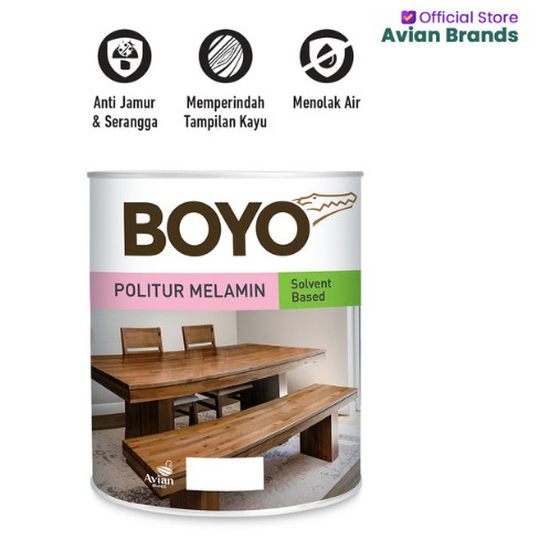 Jual CAT KAYU POLITUR PLITUR KAYU BOYO MELAMIN 1 LTR CET PINTU KURSI ...