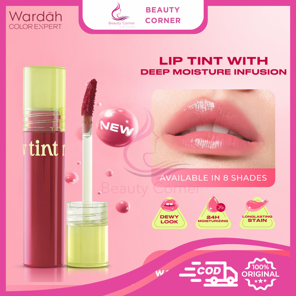Jual Wardah Moist Dew Tint - Bibir Lembab Glossy | Shopee Indonesia