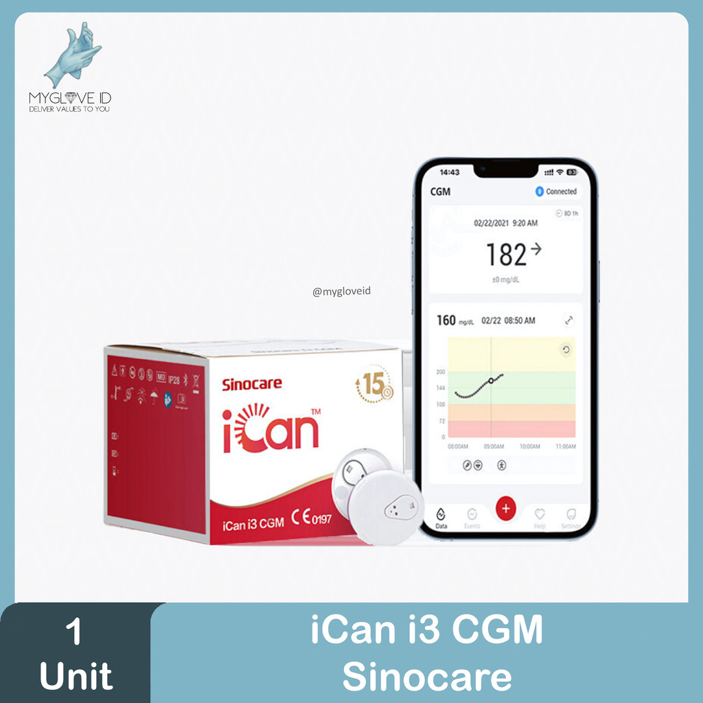 Jual Sinocare iCan i3 CGM 15 Hari / Continuous Glucose Monitor / Cek Gula Darah | Shopee Indonesia