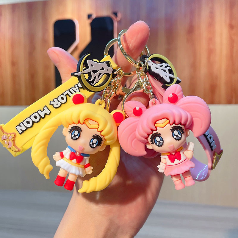 Jual Sailor Moon Keychain Hino Rei Action Figure Luna Pendant Anime ...