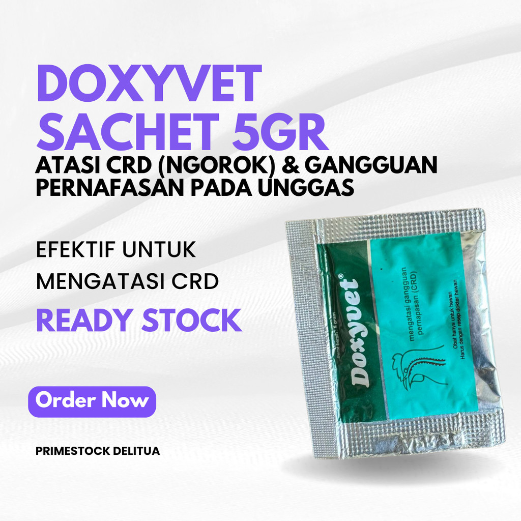 Jual Doxyvet Sachet 5gr - Solusi untuk Gangguan Pernapasan (CRD) pada ...