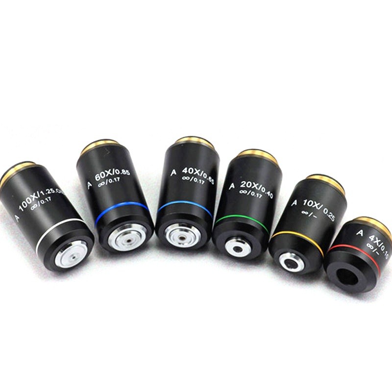 Jual Biological Microscope Achromatic Infinity Objective Lens 4X 10X ...