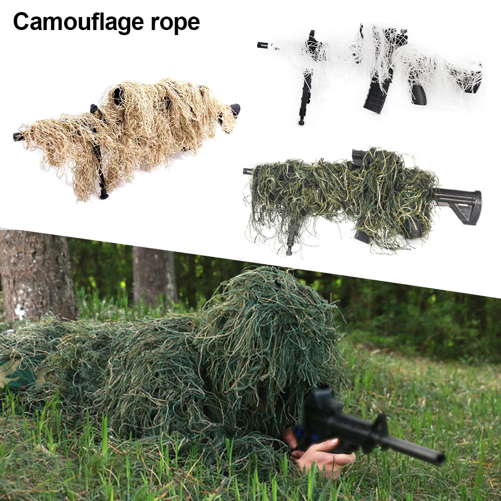 Jual Tactical 3D Rifle Sniper Ghillie Cover for Hunting Ghillie Suit ...