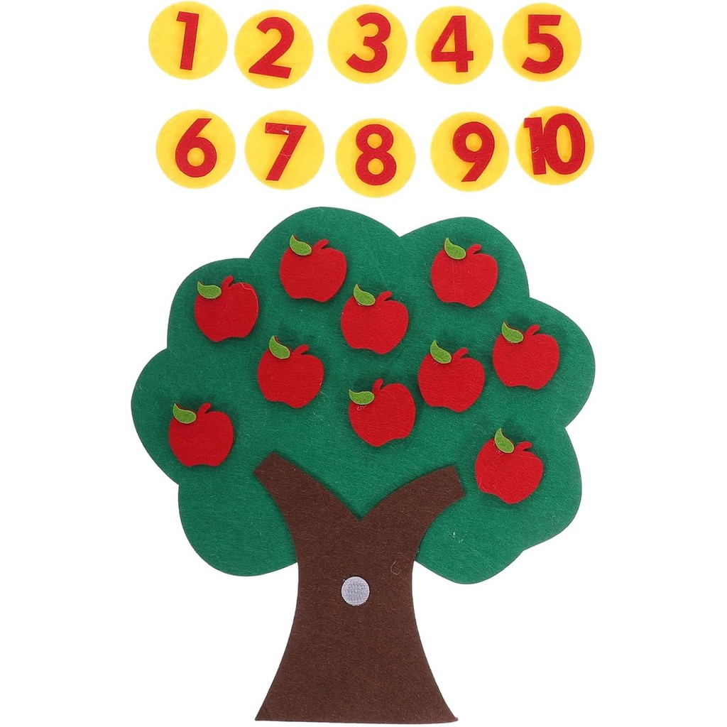 Jual Numbers Felt Tree Board Addition Subtraction Math Games Numbers ...