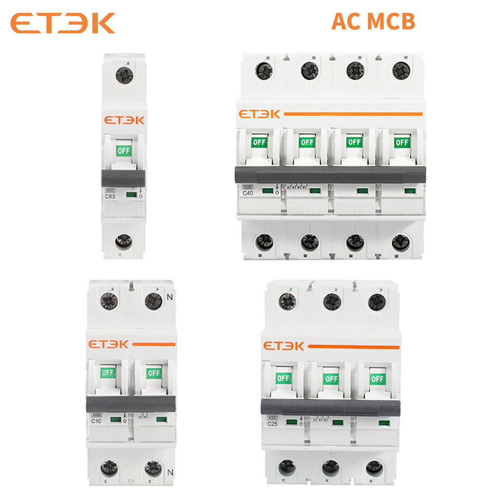 Jual ETEK Miniature Circuit Breaker 1P 2P 3P 4P 50Hz C Curve AC type ...