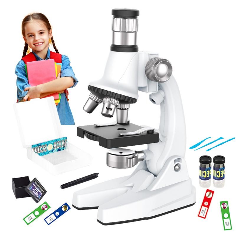Jual Kids Microscope Kit 1200X Clear Science Kit With Experiments Kit ...