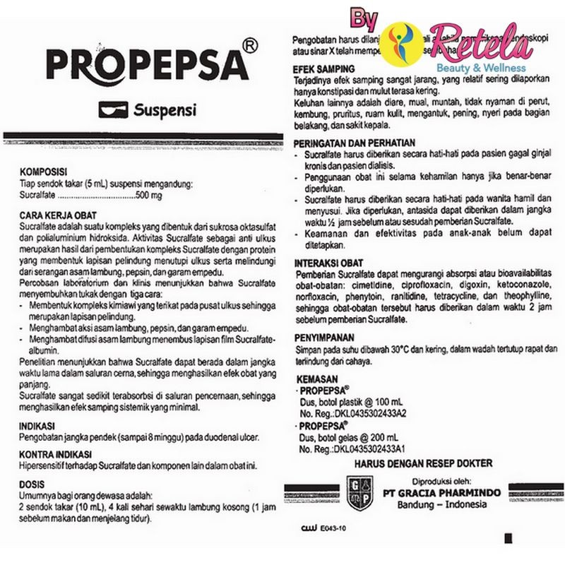 Jual PROPEPSA SYRUP BOTOL 100 ML | Shopee Indonesia