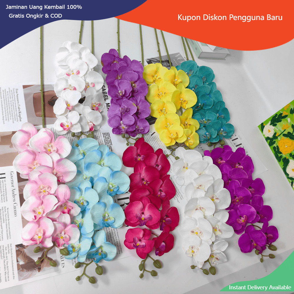 Jual Bunga Anggrek Artificial Anggrek Kupu-kupu Ngengat Gaya Retro ...
