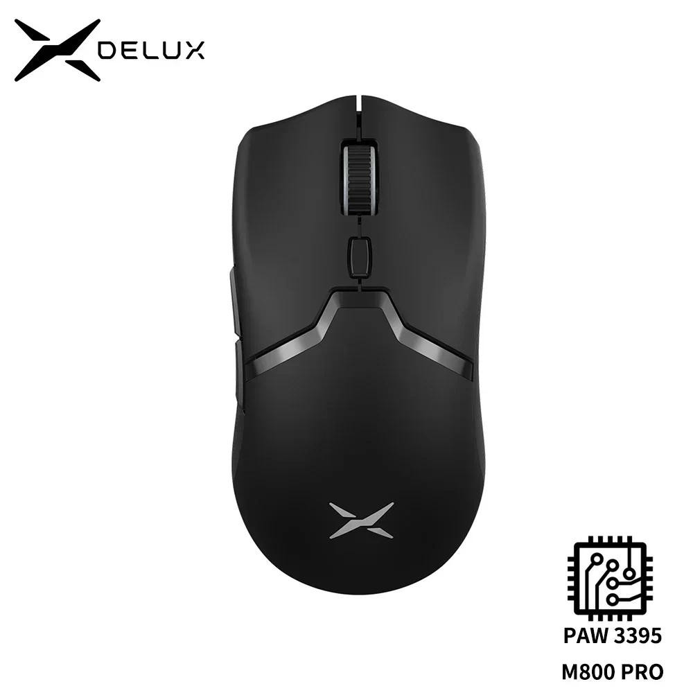 Jual Delux M800 PRO PAW3395 Wireless Gaming Mouse Bluetooth Tri-Mode Connection 26000DPI Huano ...