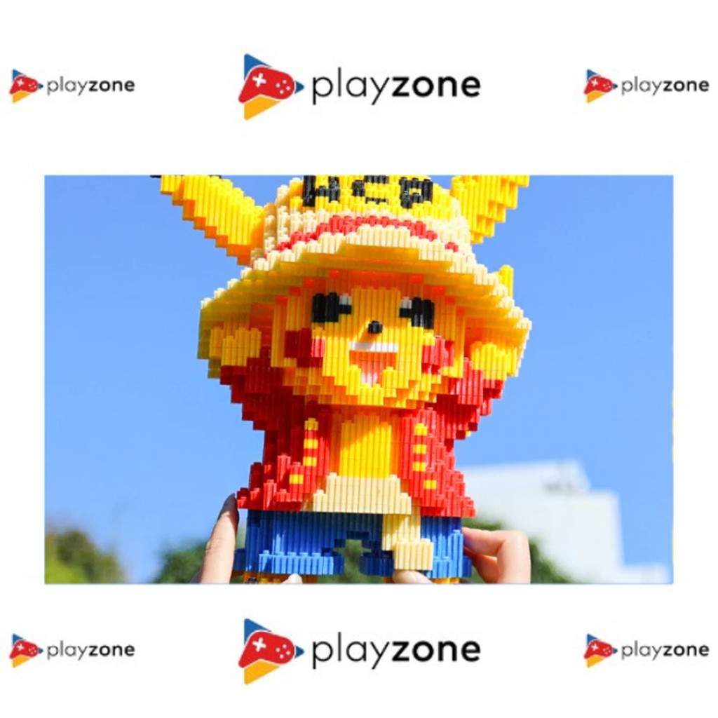 Jual Nano Blocks Luffy Pikachu, One Piece X Pokemon 3D Model, Mainan ...
