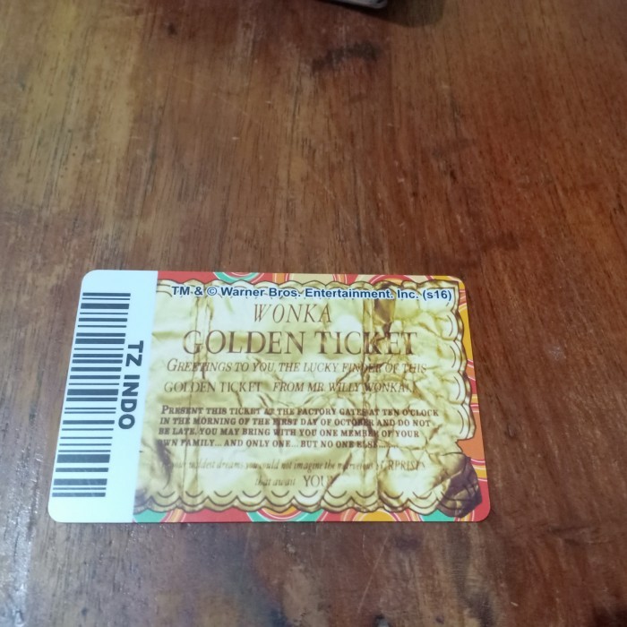 Jual Kartu timezone willy wonka golden ticket | Shopee Indonesia