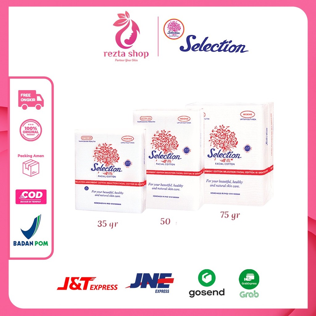 Jual SELECTION Kapas Wajah I Facial Cotton Kapas Kecantikan Kapas ...