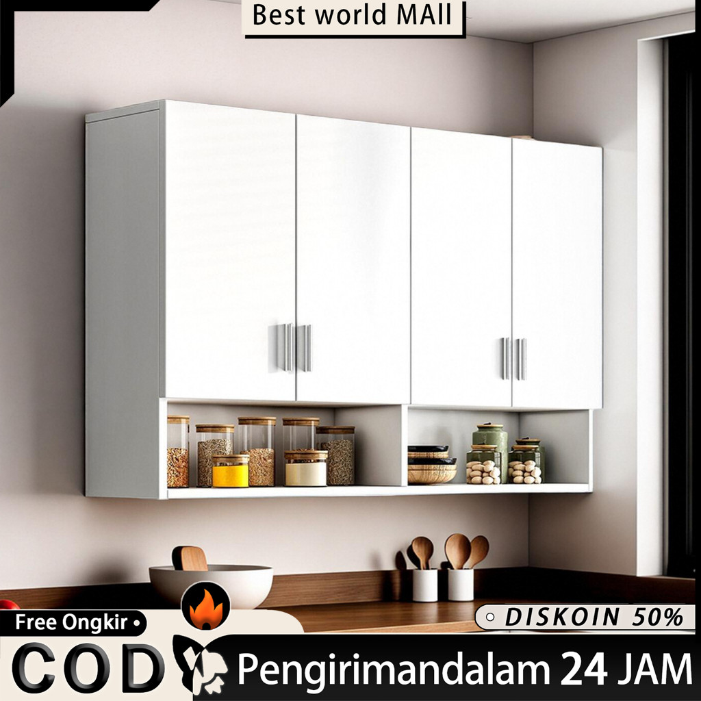 Jual Rak Dapur Rak Gantung Dapur Rak Bumbu Kitchen Set 3Pintu Minimalis ...