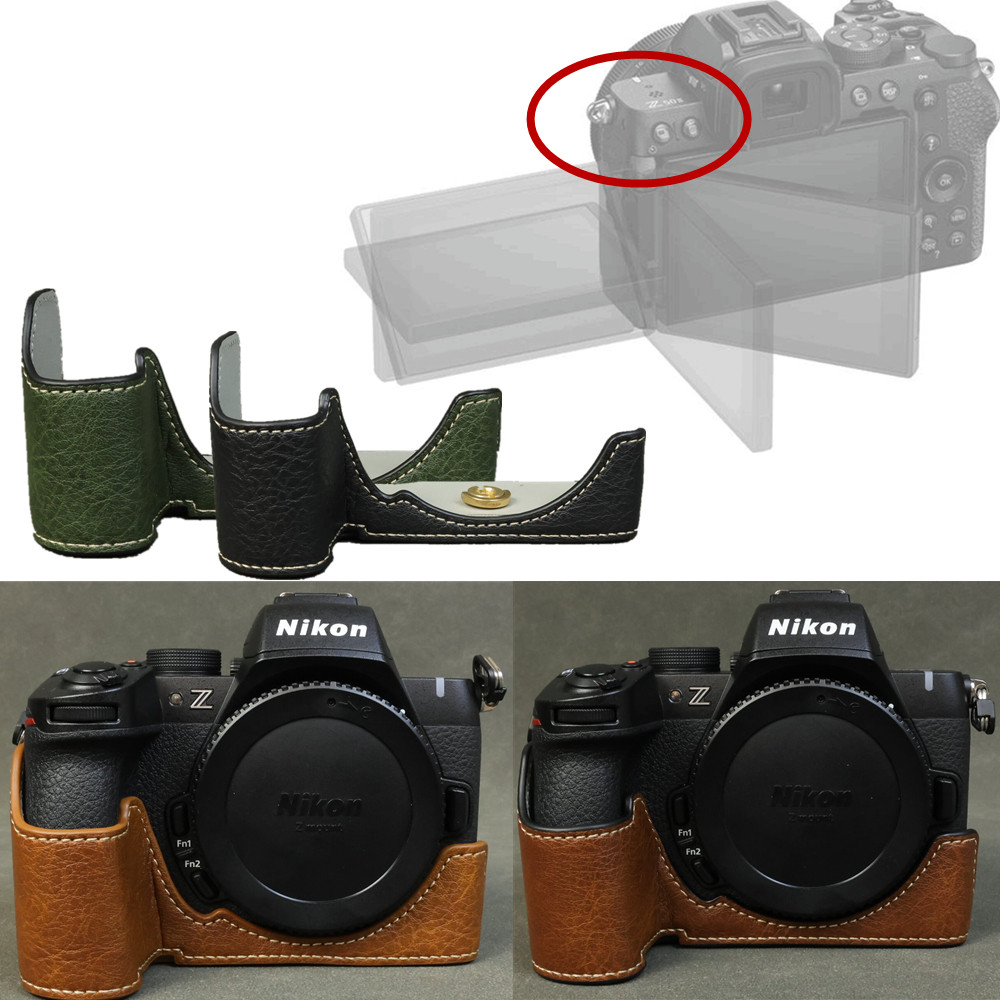 Jual PU Camera Half Case Body Base Protector for Nikon Z50 II Z50II Z50 ...
