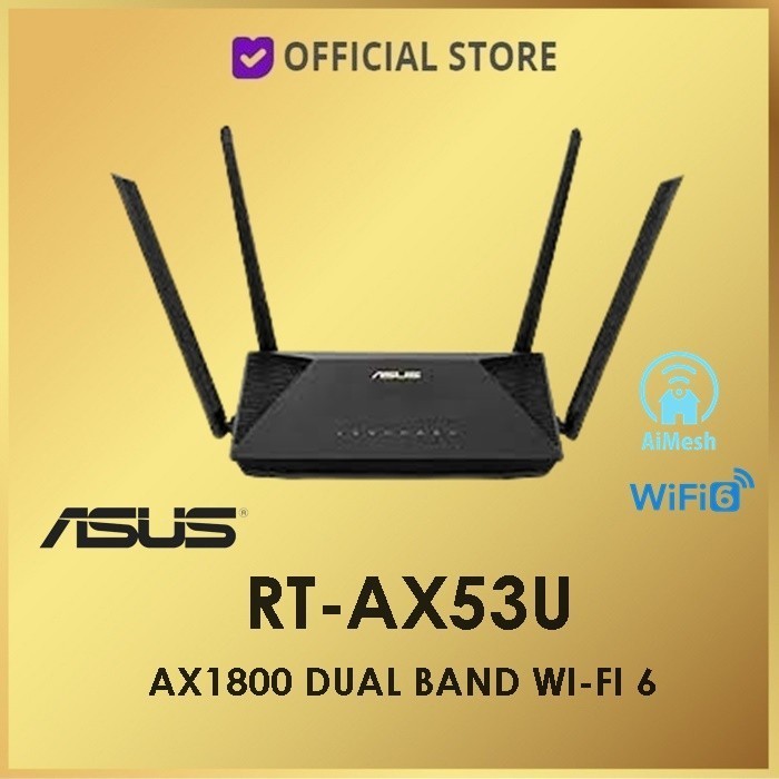 Jual ASUS RT-AX53U AX1800 Dual Band WiFi 6 Wireless Router AiMesh - RT ...