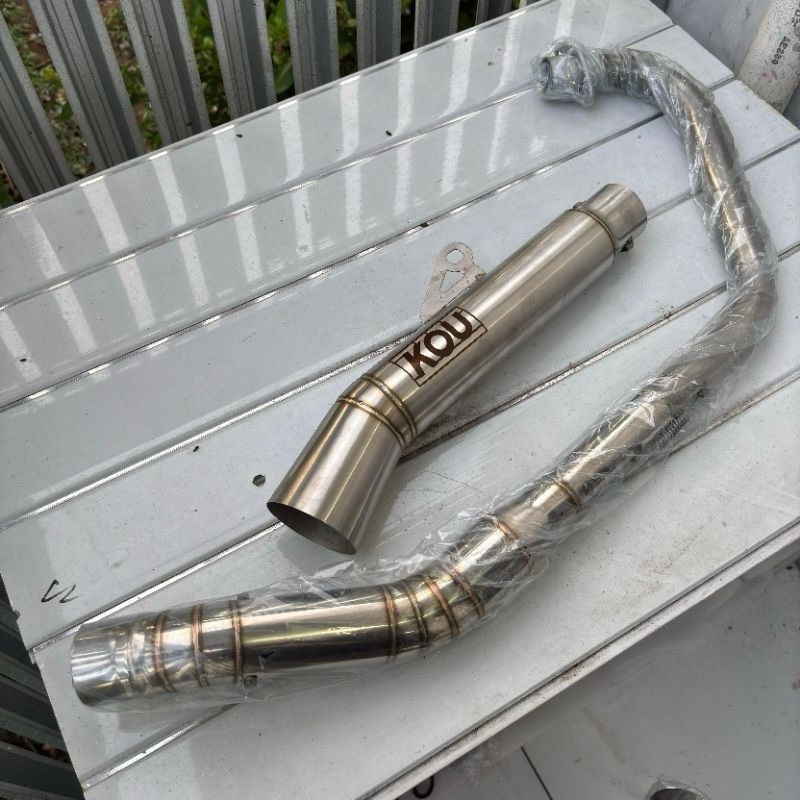 Jual ph1set Kou super open Canister 51mm Big elbow exhaust pipe Muffler ...