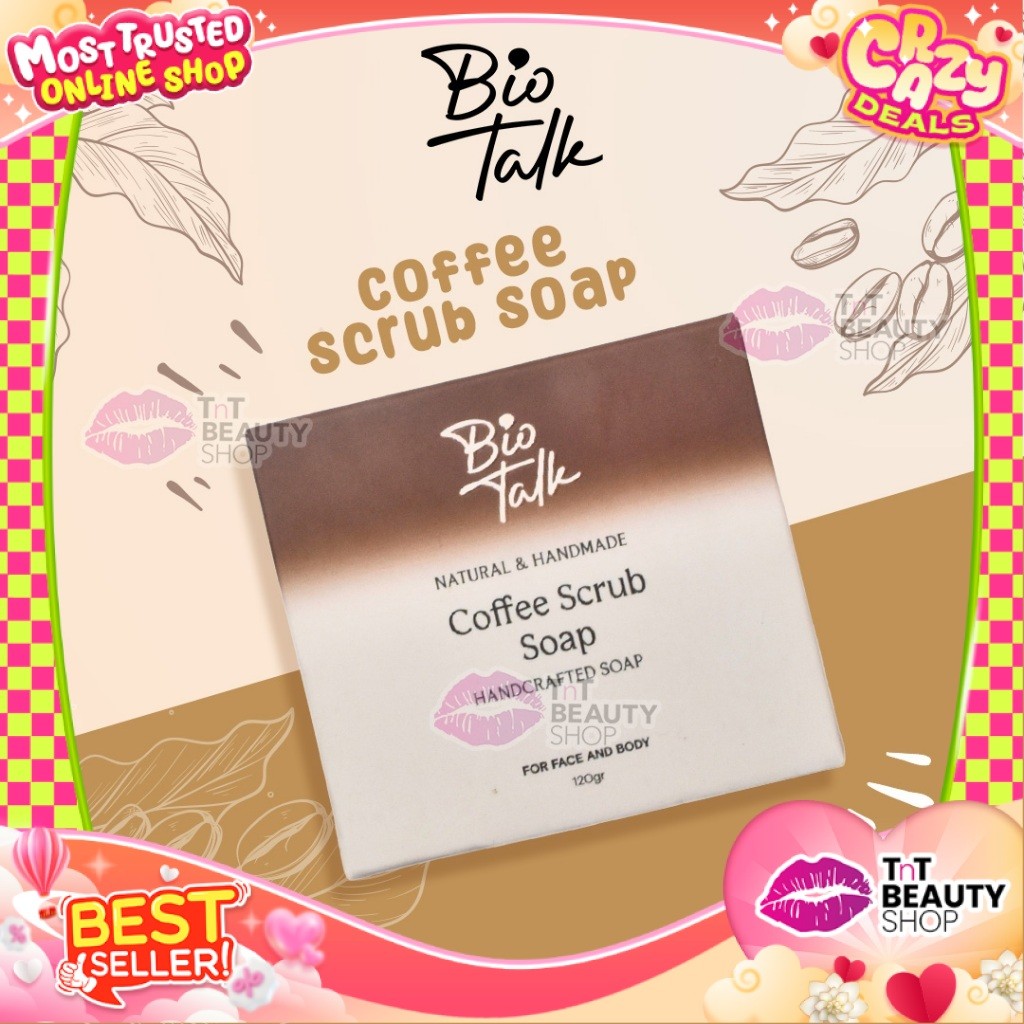 Jual Biotalk Coffee Scrub Soap 120 gram No SLS/SLES Sabun Mandi Kopi ...