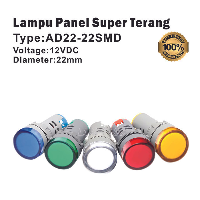 Jual Pilot Lamp LED 22mm AD22-22SMD SUPER TERANG 12VDC | Shopee Indonesia