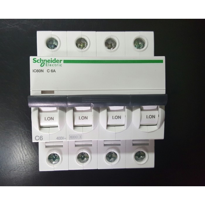 Jual SCHNEIDER MCB IC60N 6kA 4P 6A A9F74406 | Shopee Indonesia