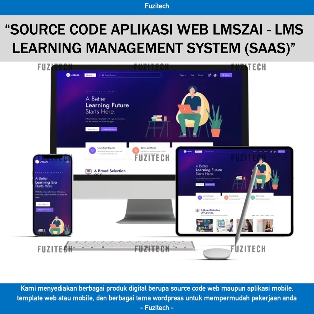 Jual SOURCE CODE APLIKASI WEB LMSZAI - LMS | LEARNING MANAGEMENT SYSTEM (SAAS) D4 FUZITECH ...
