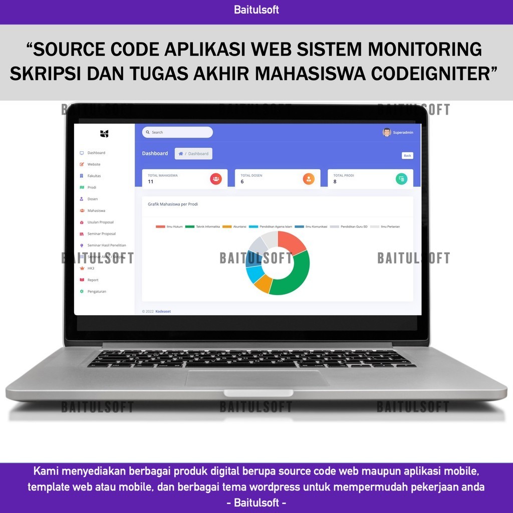 Jual SOURCE CODE APLIKASI WEB SISTEM MONITORING SKRIPSI DAN TUGAS AKHIR MAHASISWA CODEIGNITER ...