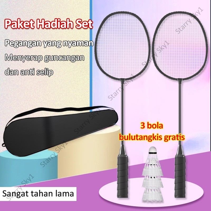 Jual Raket Bulu Tangkis Isi 2 pcs/raket badminton origin/raket ...
