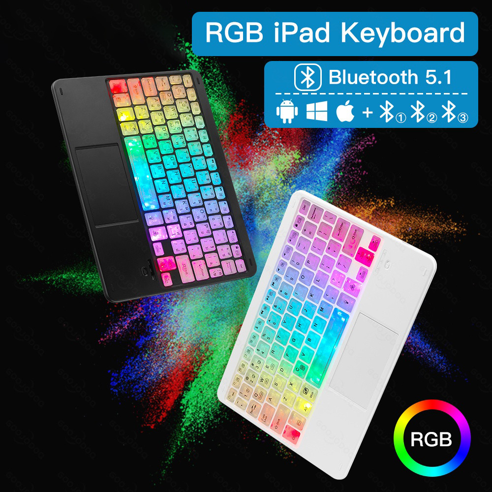 Jual 10 Inch Backlit Backlight Wireless Keyboard And Mouse LED Colorful ...