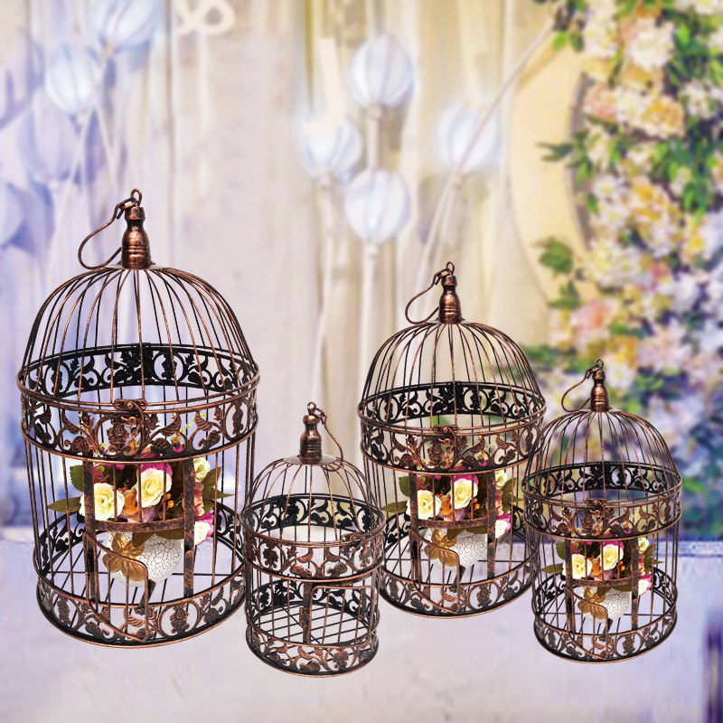 Jual Iron Bird Cage Decoration Family Cage Hanging Flower Frame Bird ...