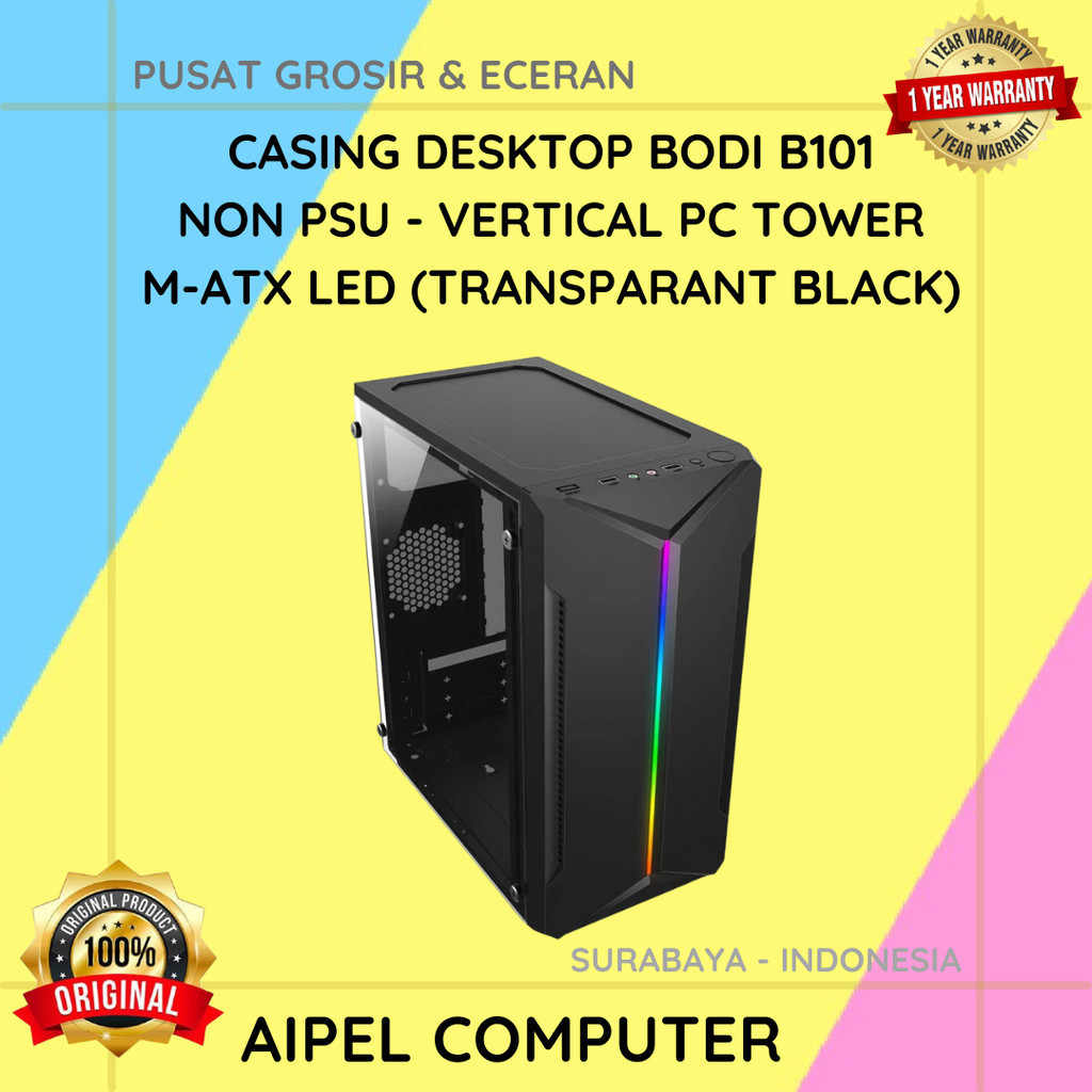 Jual B101 | Casing Desktop Bodi B101 Non Psu - Vertical Pc Tower M-Atx ...