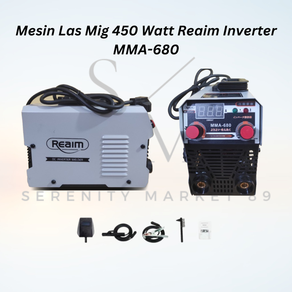 Jual Mesin Las Mig 450 Watt Reaim Inverter MMA-680 | Shopee Indonesia