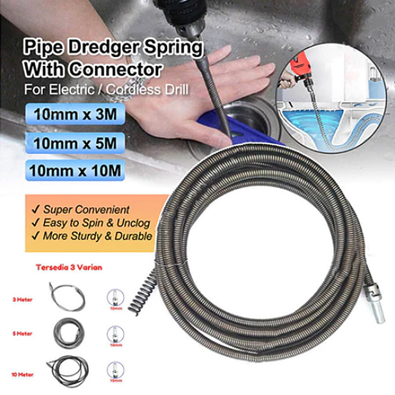 Jual Alat Jepit Kawat Pembersih Saluran Mampet Adaptor Bor Pipa Air Wastafel Pipe Cleaner ...