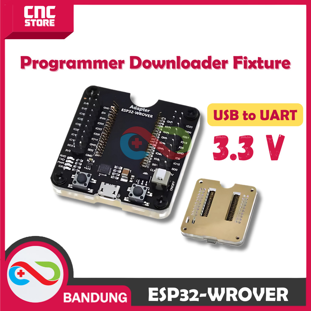Jual ESP32-WROVER Programmer Burner Downloader Fixture Breakout Board | Shopee Indonesia