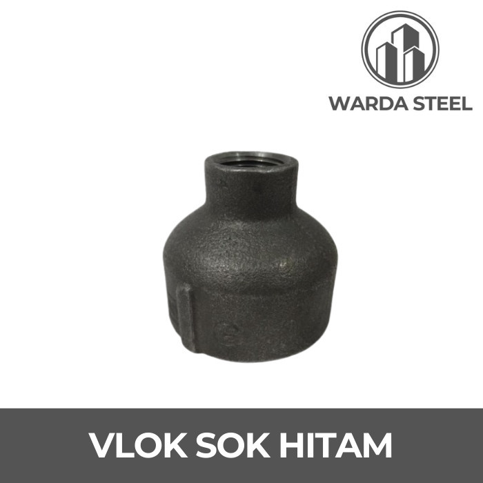 Jual V Sock Hitam 1/2" x 1/4" Besi - Reducer Black Steel Vlok Sok ...